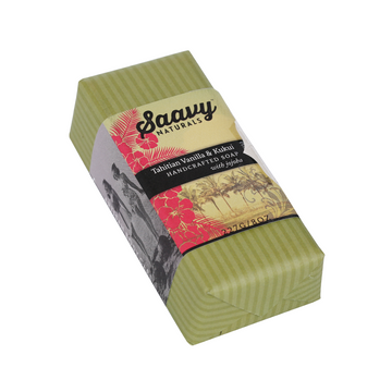 Classic Saavy Natural and Organic Bar Soap - Tahitian Vanilla & Kukui ...